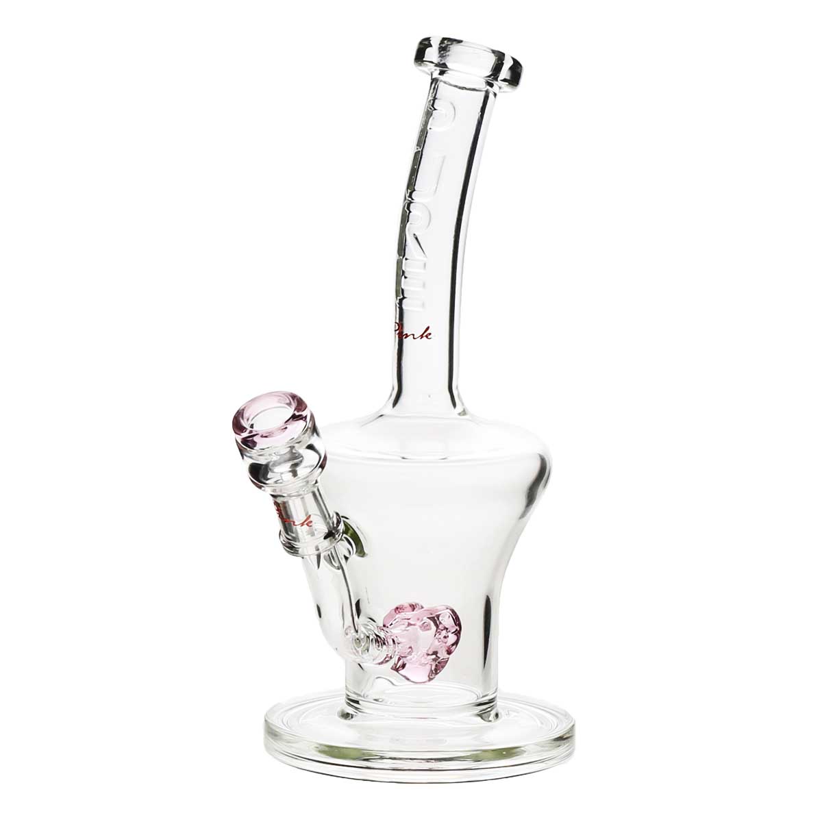 PURE Glass Bong | Little Dume Heart Dab Rig | 9" - 14mm - Pink ...