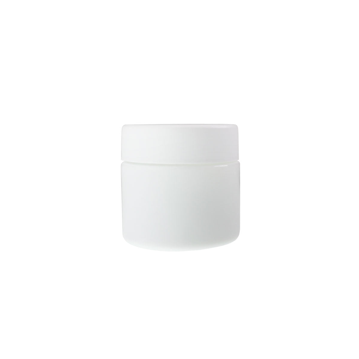 Child Resistant | Straight Sided Glass Jars w/ Flush Caps - Opaque Whi ...